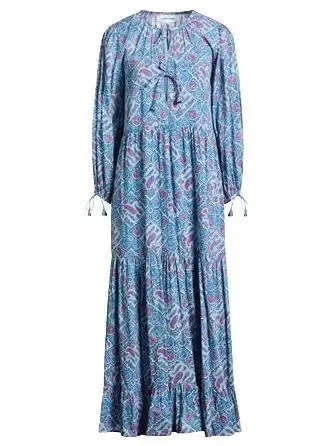 Antik Batik Flared Maxi Dress - Blue