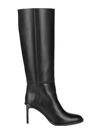 Ba&sh Chocolate Leather Stiletto Boots - Black