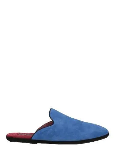 Dolce & Gabbana House Slippers In Azure Goat Skin - Blue
