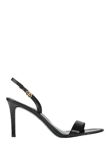 Tory Burch Leather Slingback Sandals - Black