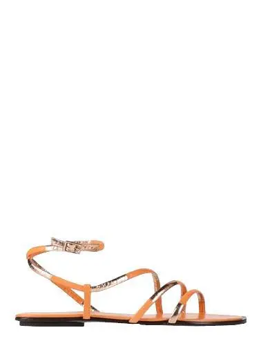 Tory Burch Goat Skin Sandals - Orange