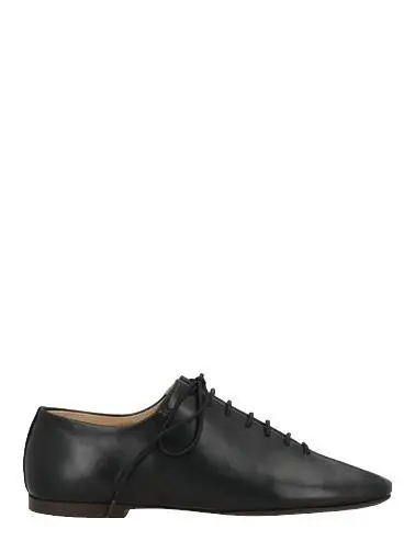 LEMAIRE Lace-up Lambskin Shoes - Black