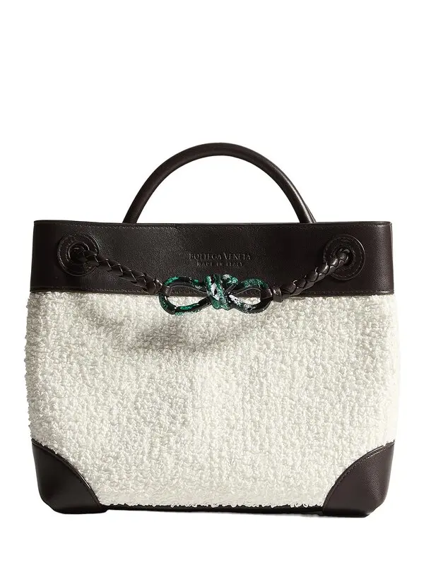 Bottega Veneta Small Andiamo Top Handle Bag - White/espresso