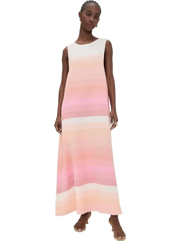 MARRAKSHI LIFE The Column Maxi Dress - Pink Stripe