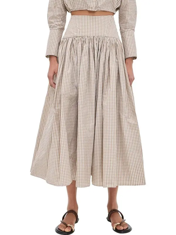 Alexis Havara Maxi Skirt - Tan/white