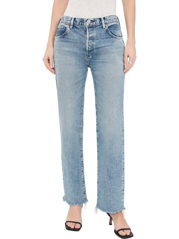 Moussy Vintage Sebring Straight Jeans - Light Blue