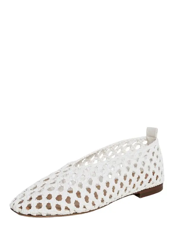MANSUR GAVRIEL Woven Ballerina Flats - White