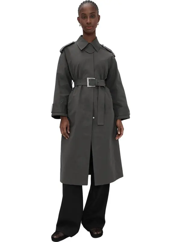 Apparis Joan Trench Coat - Washed Black