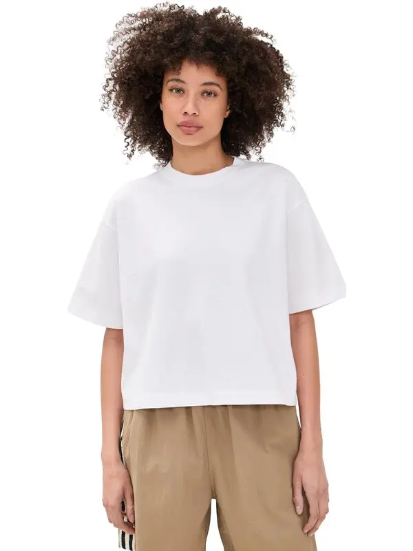 Madewell Boxy Crop Tee In Allday Jersey - White