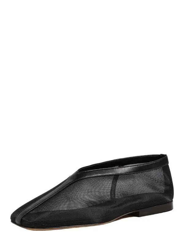 MANSUR GAVRIEL Square Soft V Flats - Black