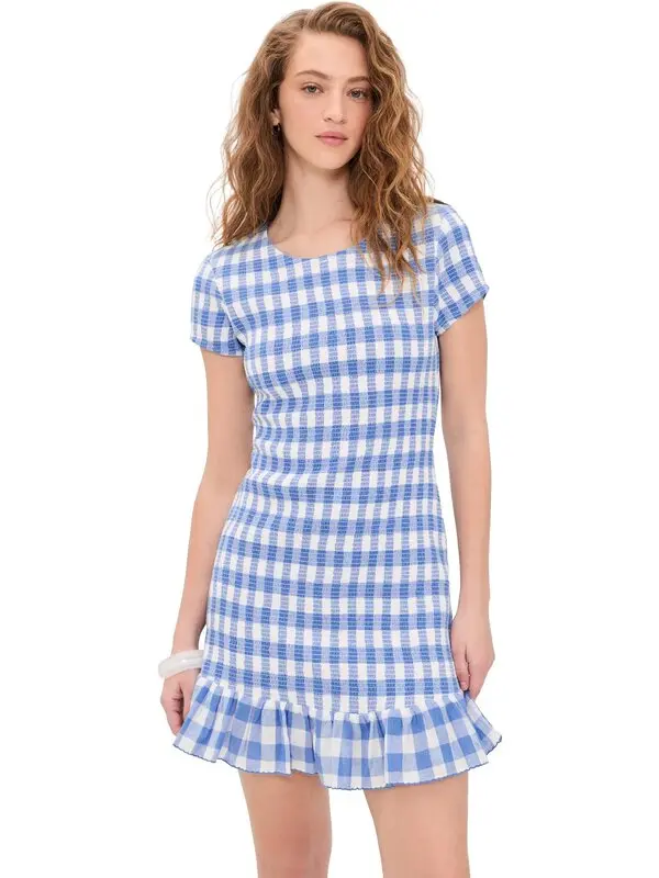 CLEOBELLA June Mini Dress - Blue Bonnet Gingham