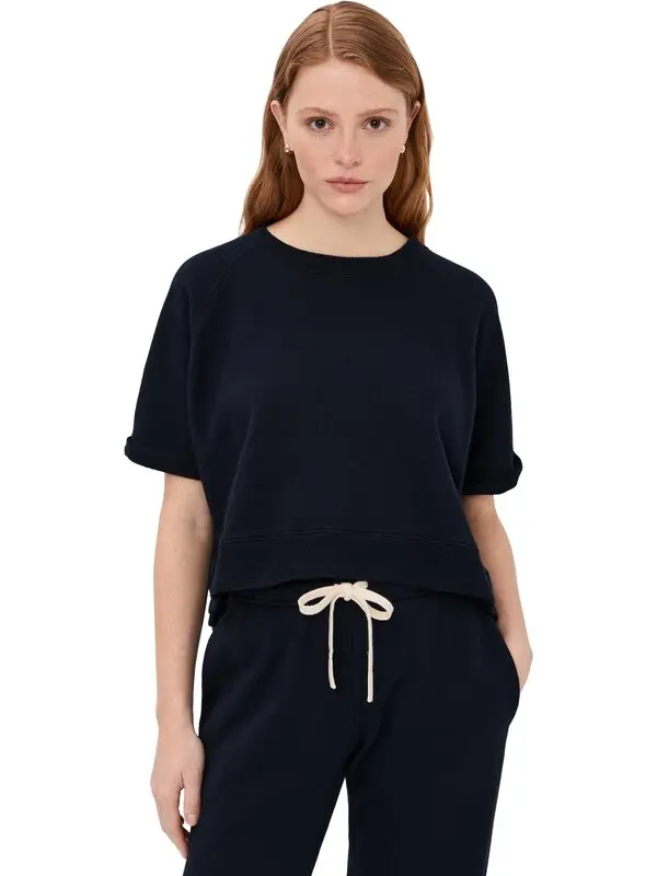 TWP Slouchy Rolled Tee - Midnight