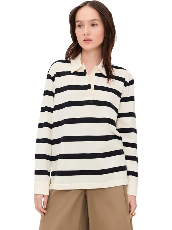 Jenni Kayne Post Pullover Ivory And Navy Stripe - Ivory/navy Stripe