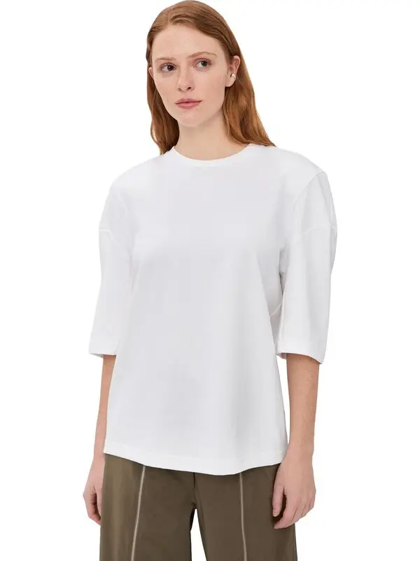 Tibi Perfect Hinged Sleeve Tee - White