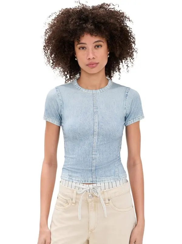 Rag & Bone Miramar Jersey Baby Tee - Aria
