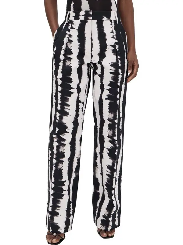 AKNVAS Rune Tie-dye Trousers - Black White