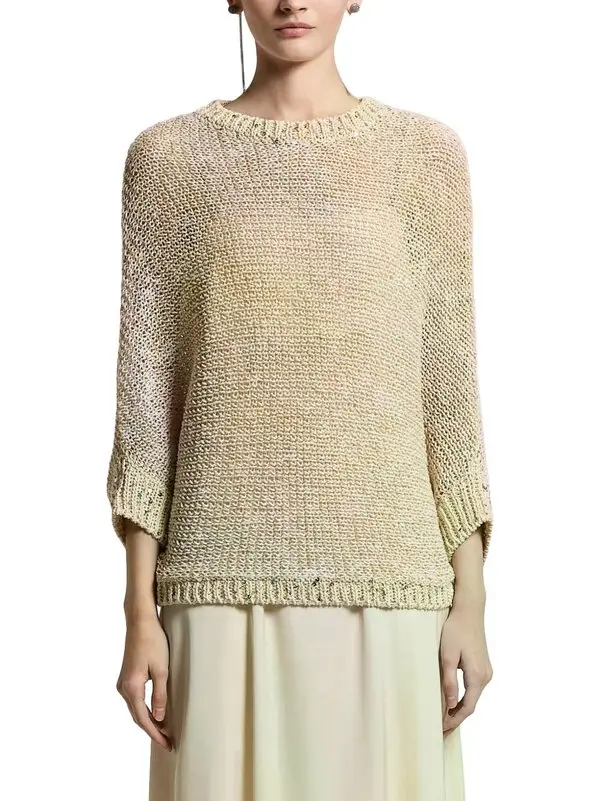 Peserico Sequin-embellished Sweater - Neutrals