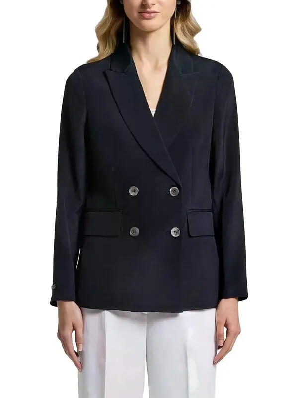 Peserico Double-breasted Jacket - Blue