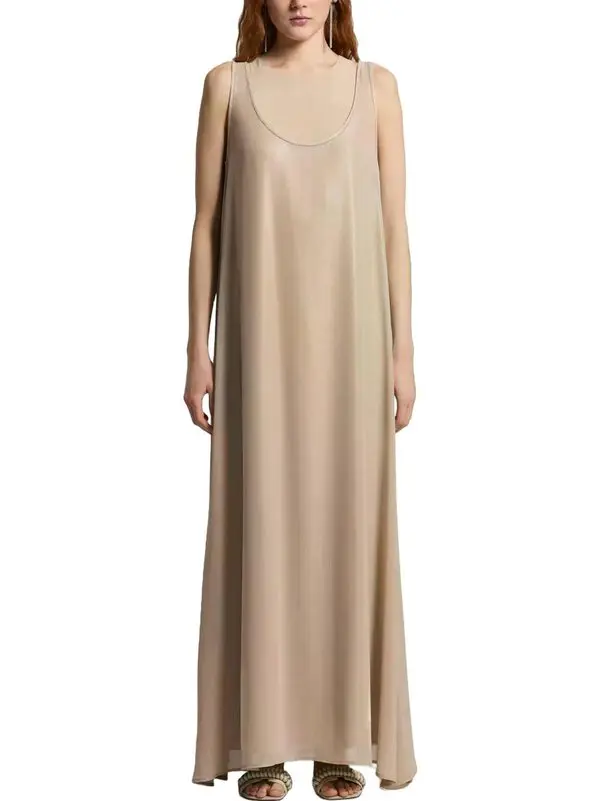 Peserico Hammered Satin Dress - Neutrals