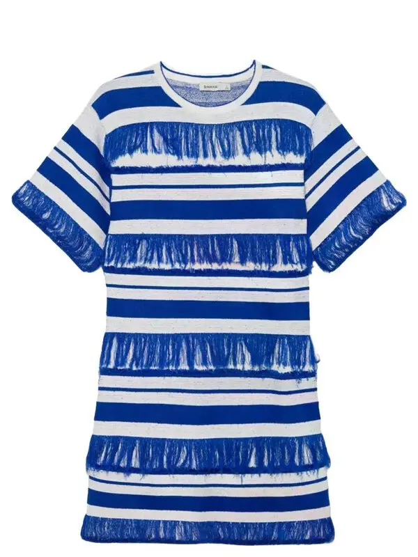Simkhai Torrance Fringed Dress - Blue