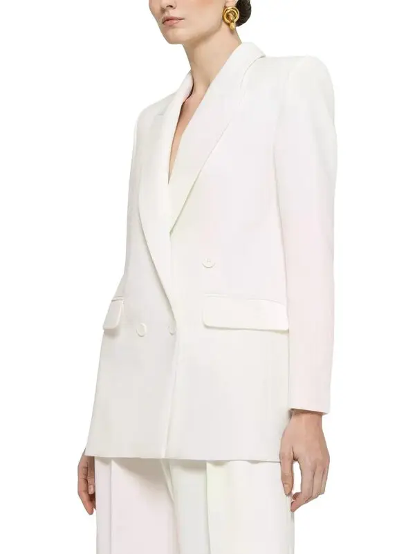 NISSA Double-breasted Blazer - White
