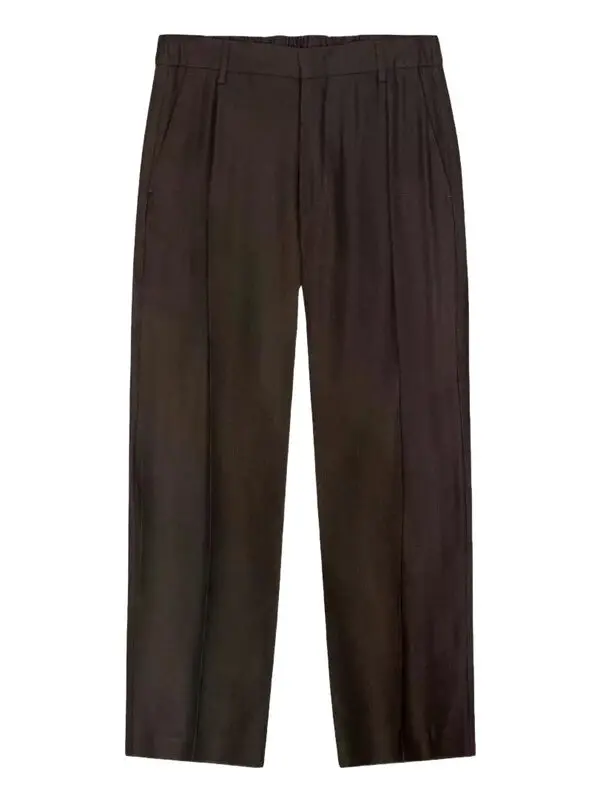 Nn07 Kay Pleat Press Fold Trousers - Brown