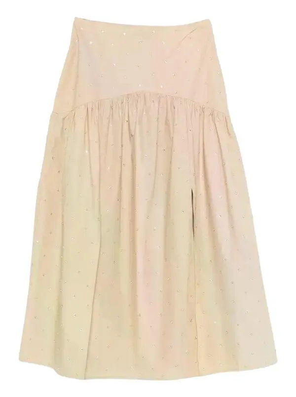Sandro Embellished A-line Skirt - Neutrals