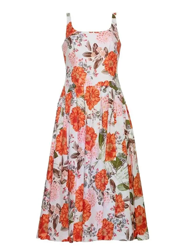 Cara Cara Regio Floral Dress - White