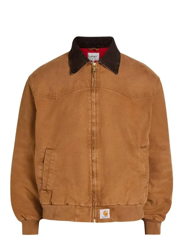 Carhartt Work In Progress Santa Quilted Cotton Jacket - Light Brown