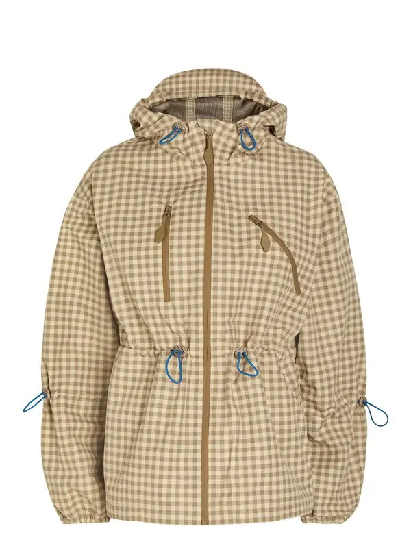 DAMSON MADDER Matlida Gingham Waterproof Raincoat - Brown
