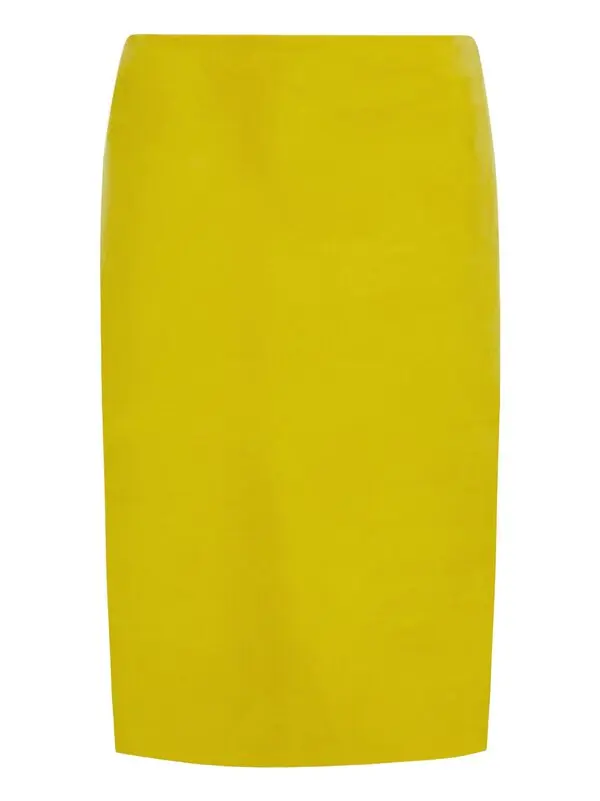 FERRAGAMO Pencil Nubuck Skirt - Yellow