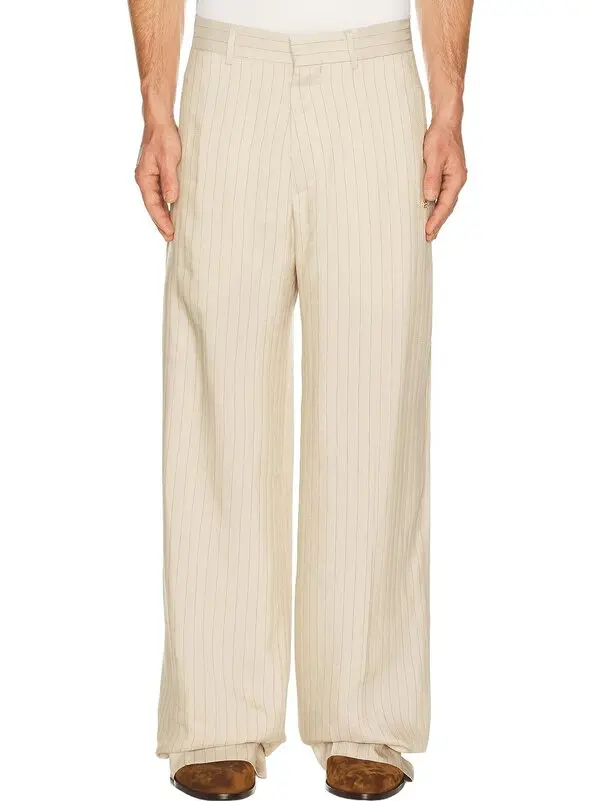 Amiri Striped Tailored Pant - Alabaster