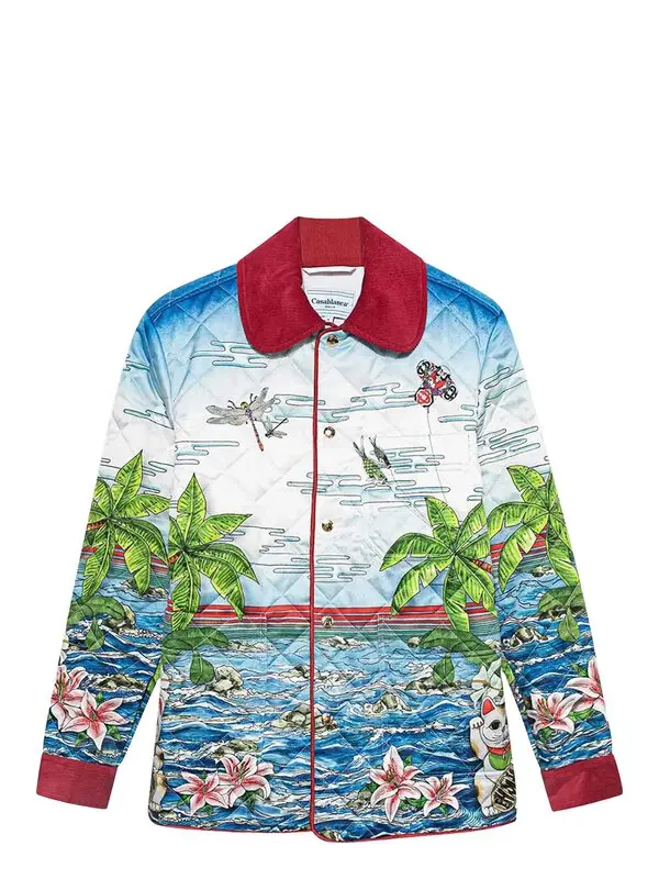 Casablanca Ping Pong Club Sunrise Quilted Jacket - Multicolor