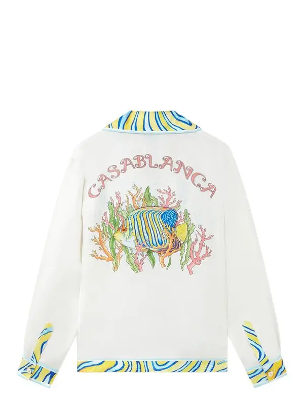 Casablanca Aquatique Long Sleeve Silk Shirt - Multicolor