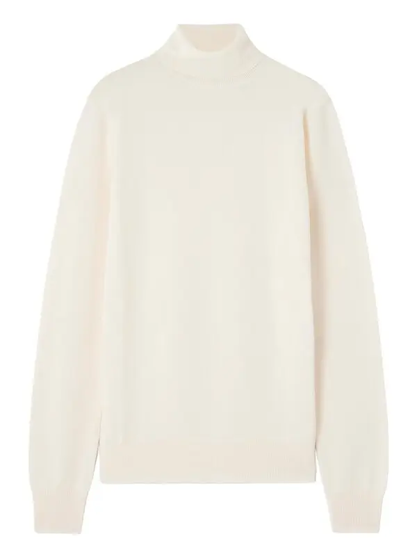 THE FRANKIE SHOP Eve Merino Wool Turtleneck Sweater - Neutrals