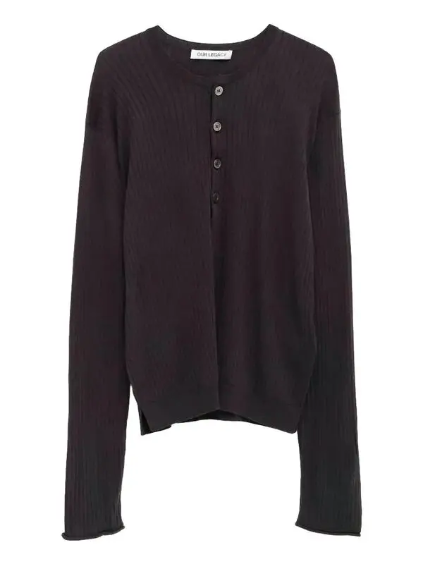 Our Legacy Fine Henley T-shirt - Blue