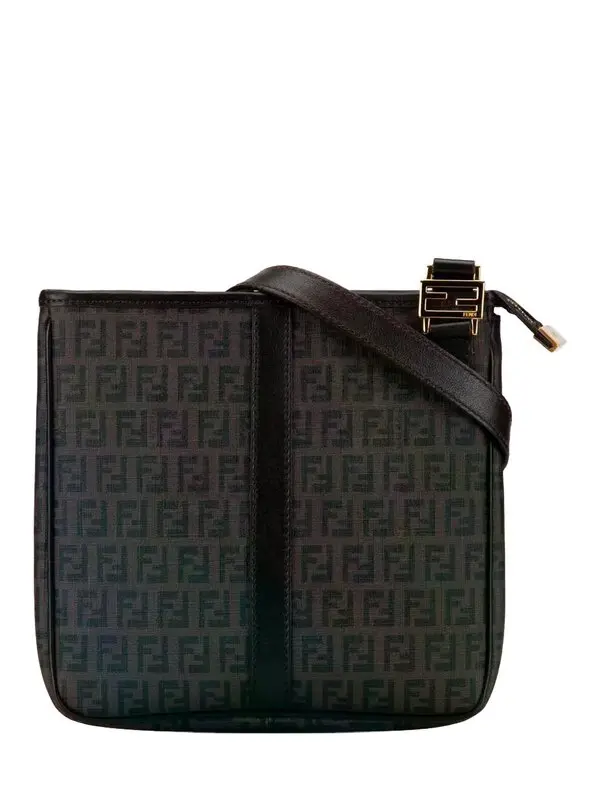 Fendi 2000-2010 Zucchino Spalmati Crossbody Bag - Brown