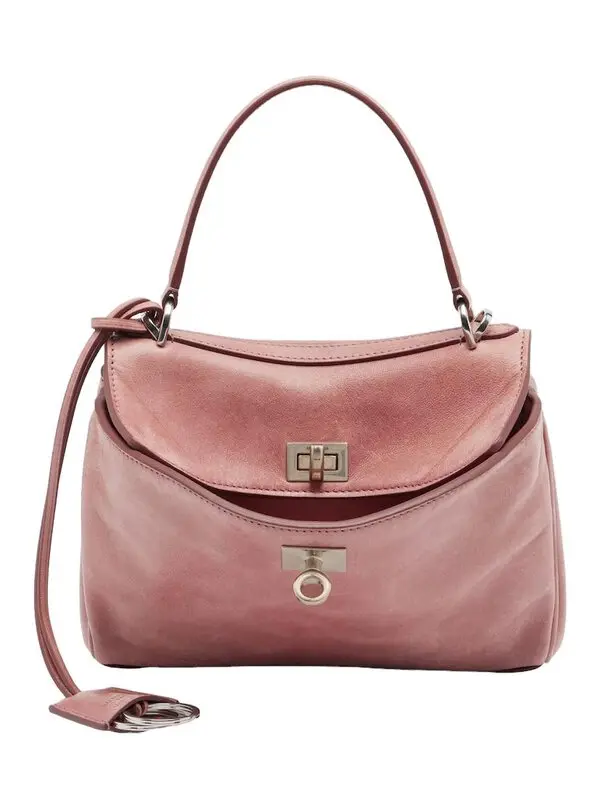 Balenciaga Rodeo Mini Leather Shoulder Bag - Pink