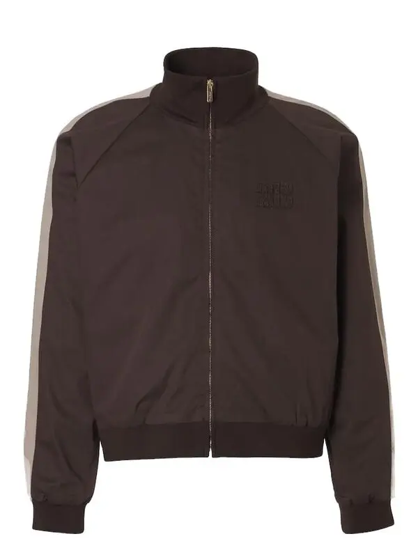 Miu Miu Cotton Twill Bomber Jacket - Brown