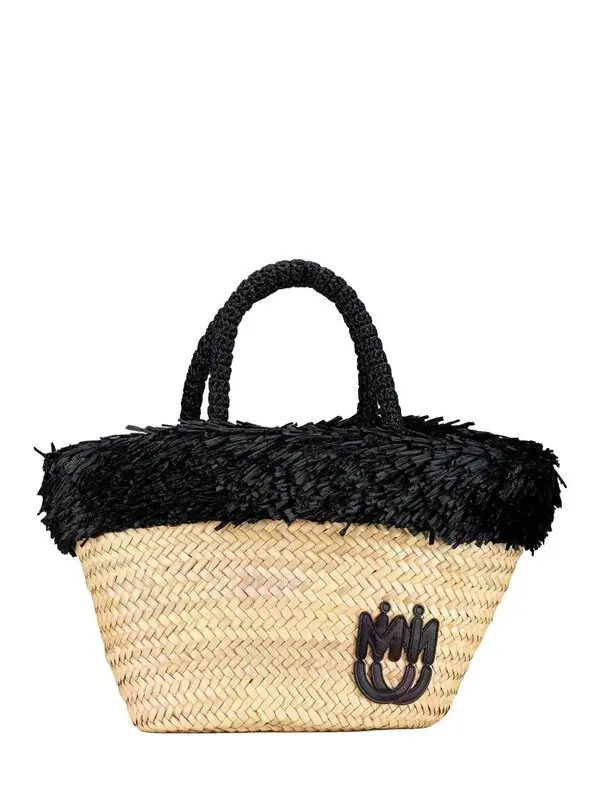 Miu Miu Raffia Tote Bag - Brown