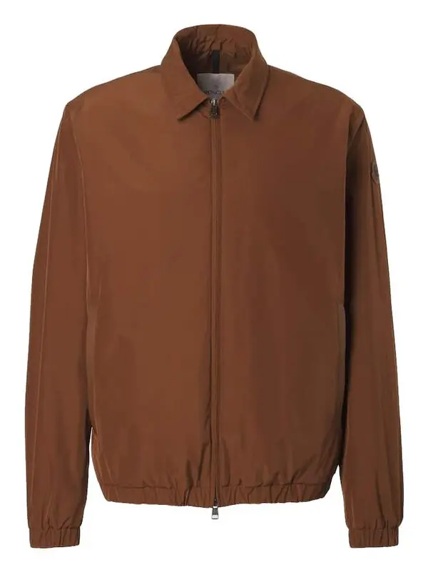 Moncler Socot Leather-trimmed Blouson Jacket - Brown