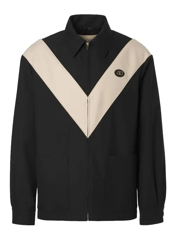 Valentino Garavani Vlogo Gabardine Jacket - Black