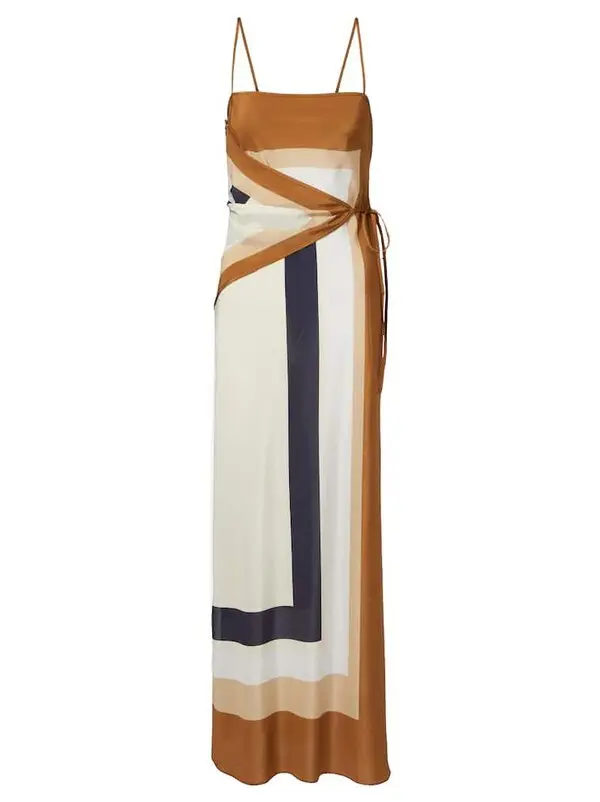 SIR. Printed Silk Maxi Dress - Multicoloured