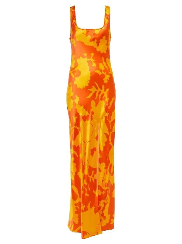 SIR. Printed Silk Maxi Dress - Multicoloured