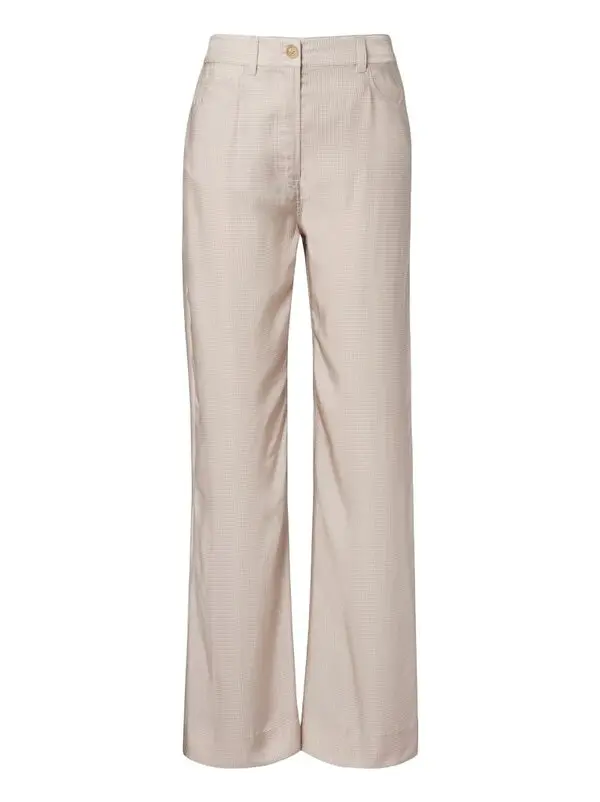 Acne Studios Checked Twill Wide-leg Pants - Beige