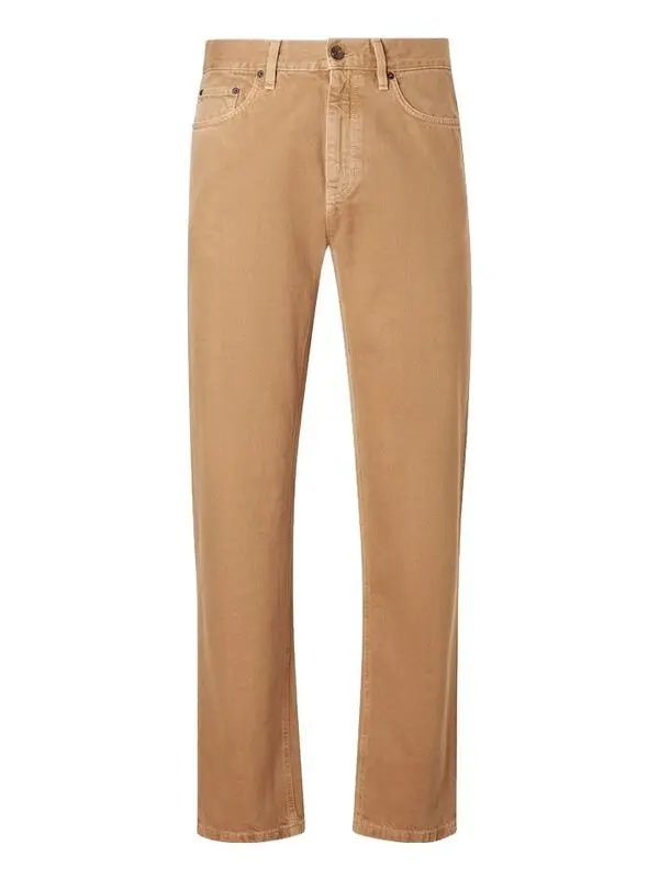 Zegna Roccia Cotton Straight Pants - Beige