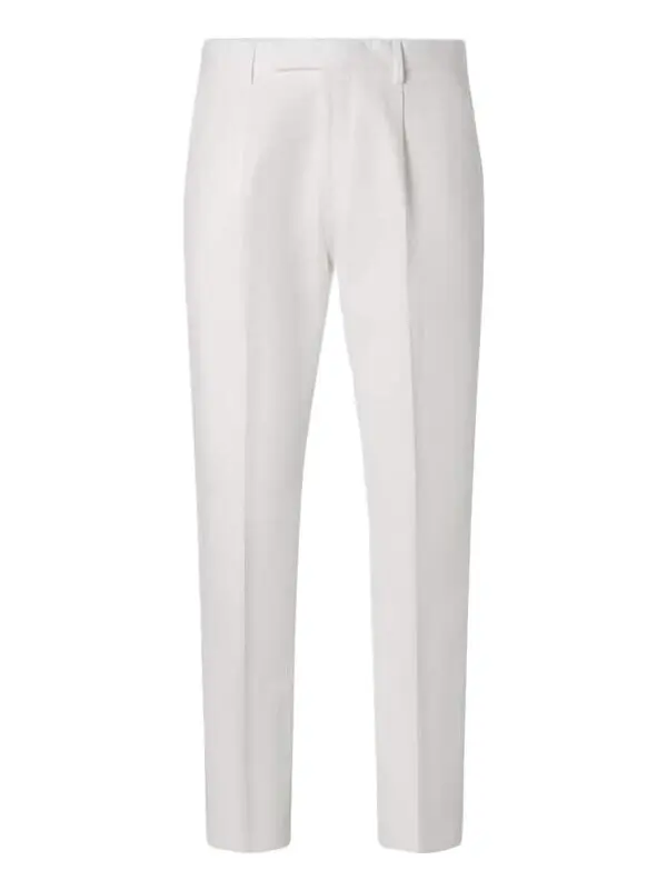 Zegna Straight Cotton-linen Pants - White