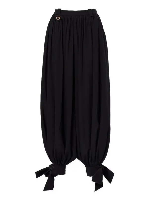 Chloé Silk Crêpe De Chine Balloon Pants - Black
