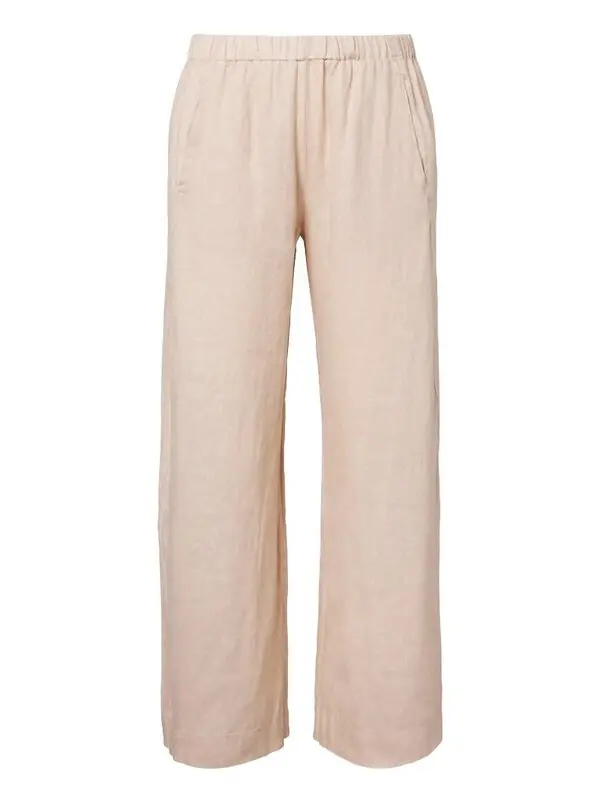 Velvet By Graham & Spencer Lola Linen Wide-leg Pants - Pink