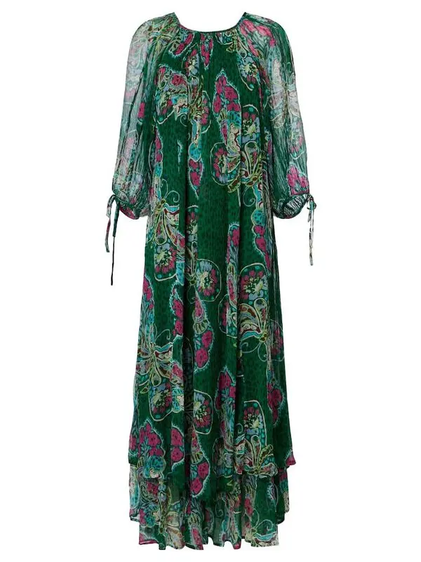 Rixo Hayden Printed Maxi Dress - Green